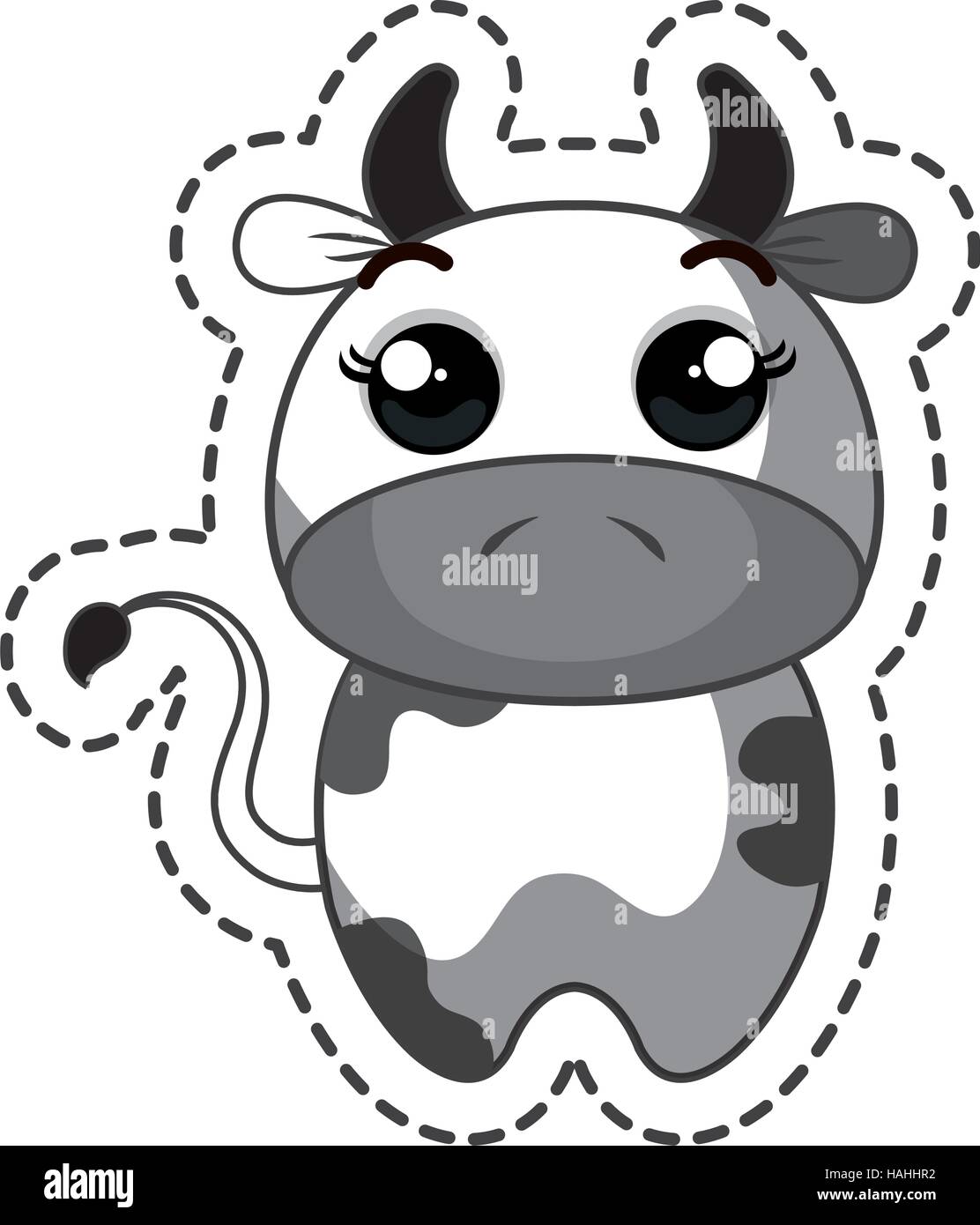 cute cow kawaii character vector illustration design Stock Vector Image ...