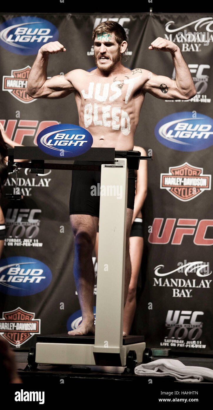 Tom Lawlor at the UFC 100 weigh-ins at the Mandalay Bay Events Center ...