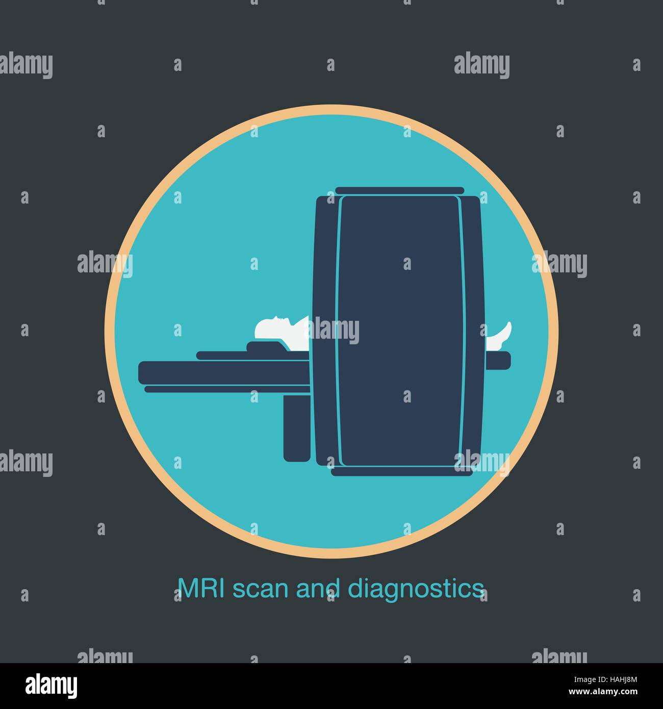 MRI scan and diagnostics vector. Vector illustration Stock Vector Image ...