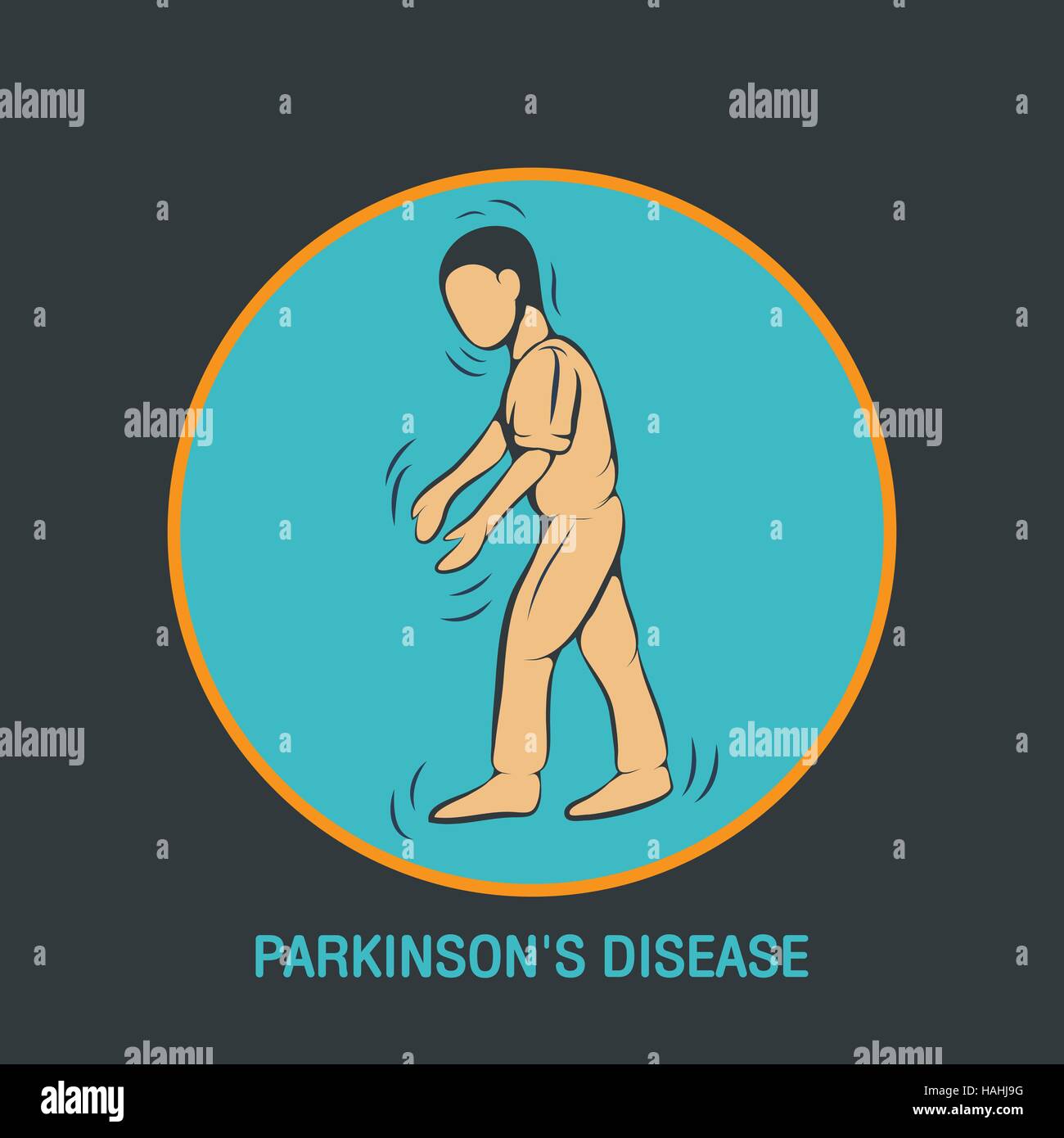 PARKINSON'S DISEASE vector logo icon design template Stock Vector Image ...