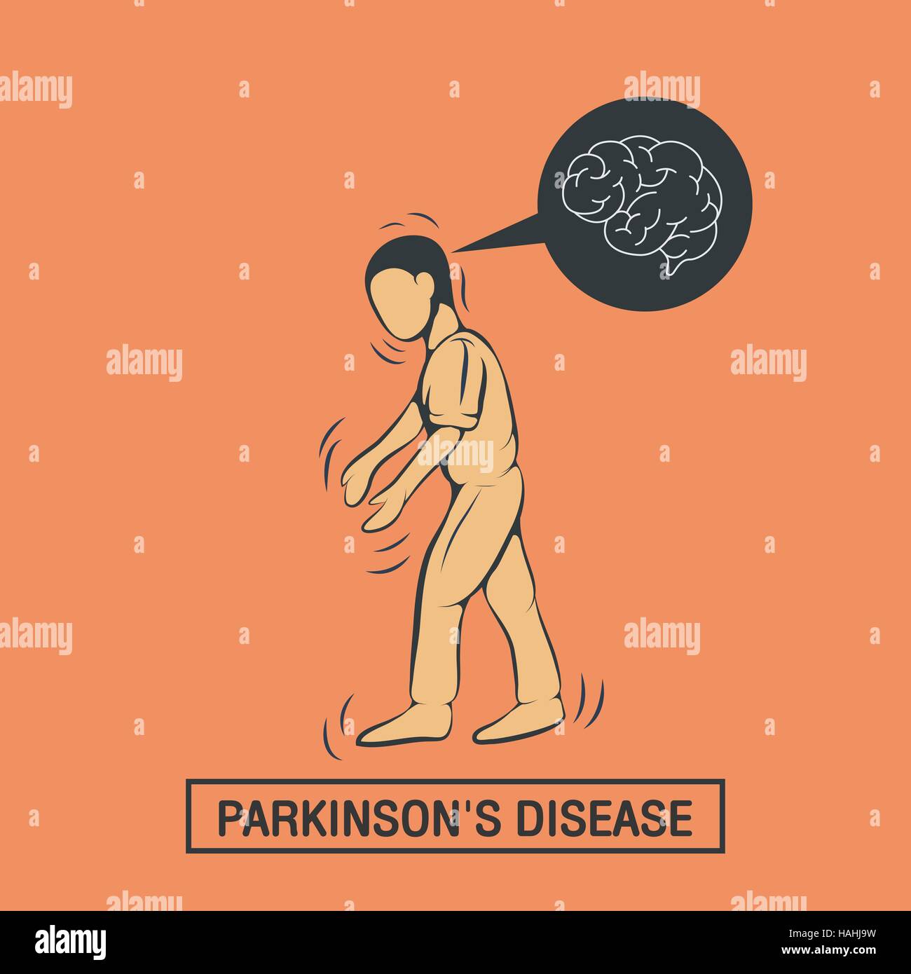 PARKINSON'S DISEASE vector logo icon design template Stock Vector Image ...