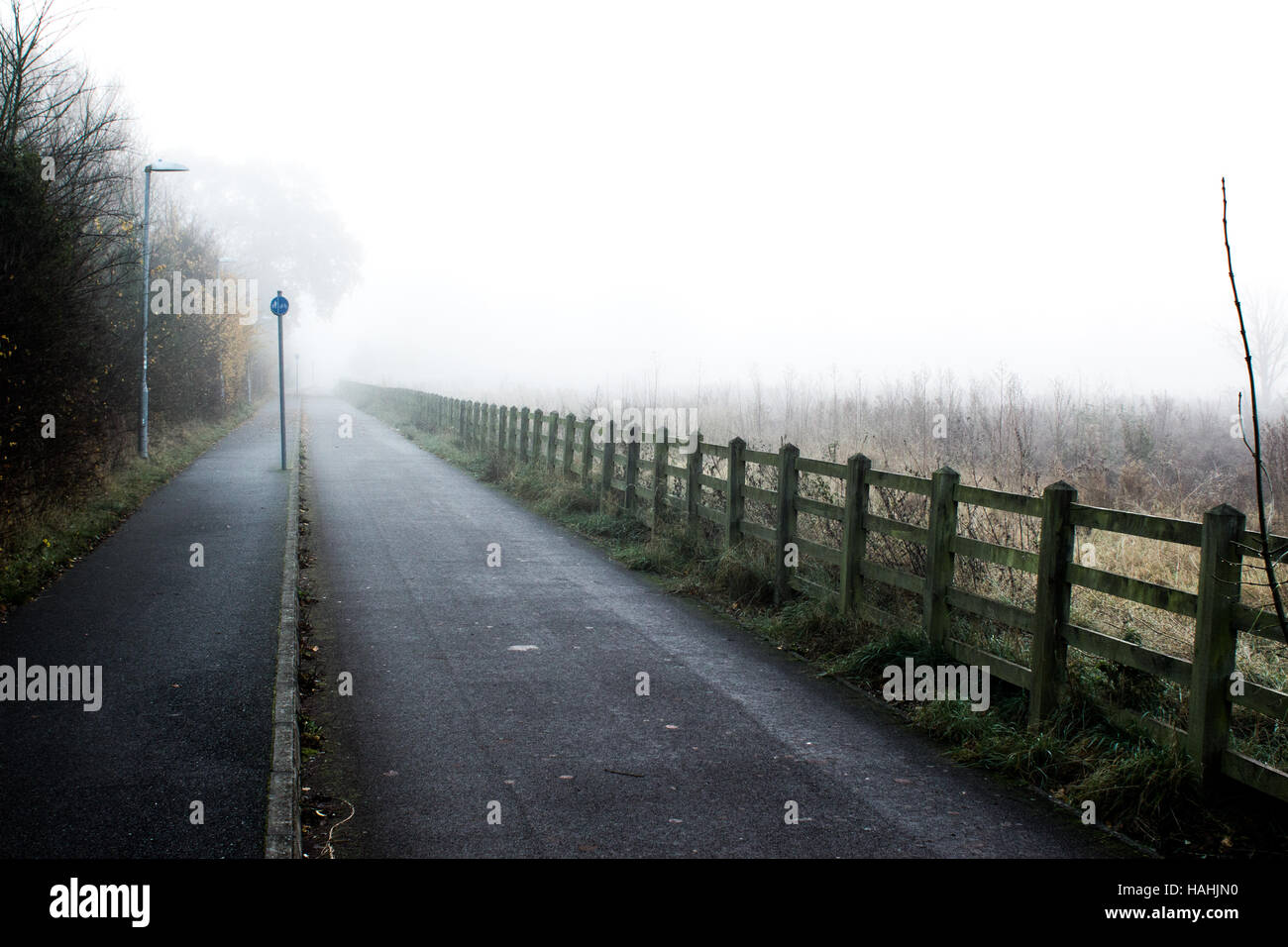 A Foggy path Stock Photo - Alamy