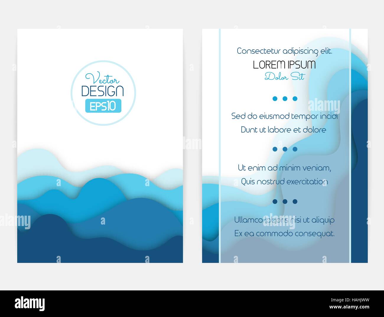 Cover design with curved shapes as a wave or hill. Brochure, flyer ...