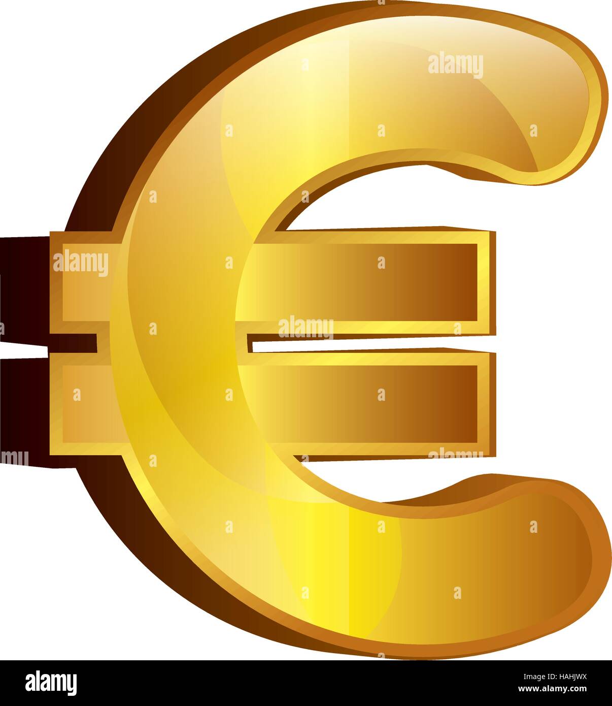 Golden euro emblem Stock Vector Images - Alamy