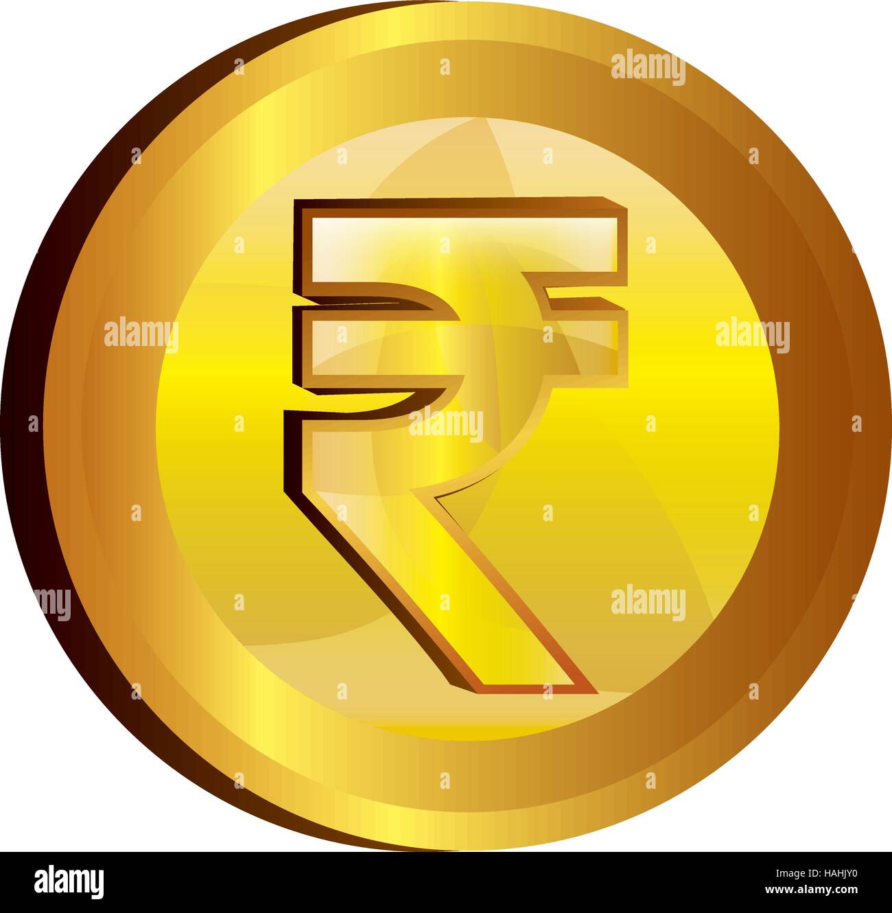 One rupee coin Stock Vector Images - Alamy