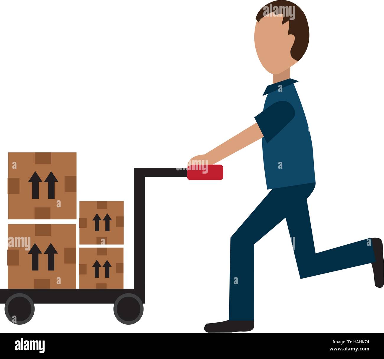 delivery service worker avatar vector illustration design Stock Vector ...