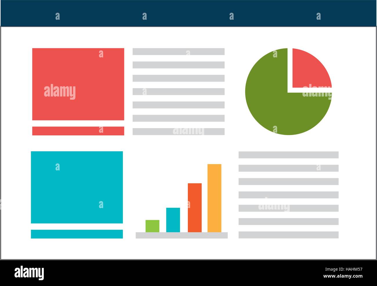 template windows with statistics vector illustration design Stock ...