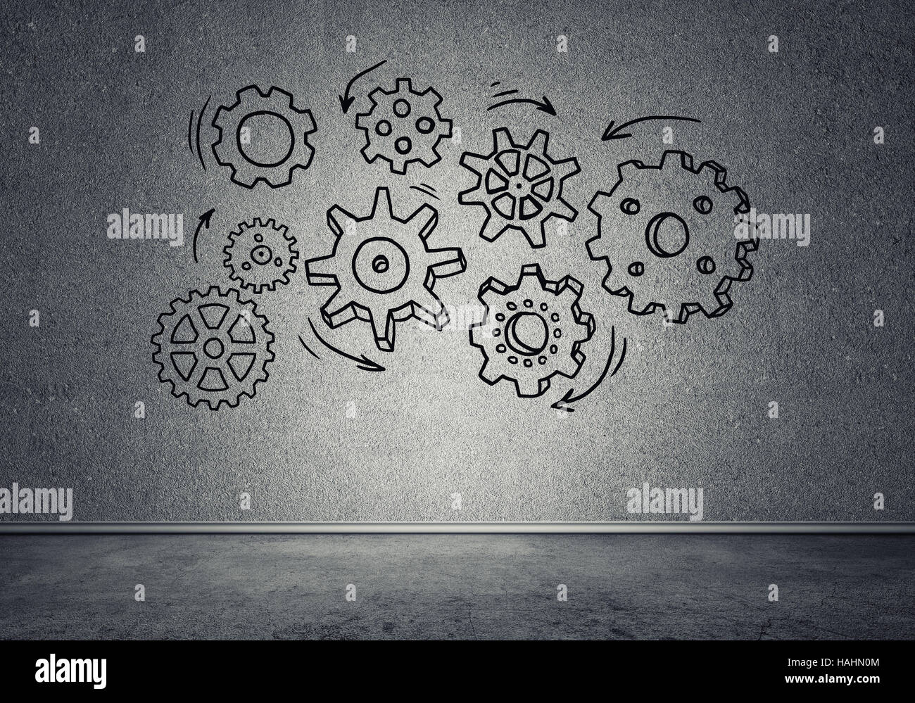 Gear mechanism as teamwork concept Stock Photo - Alamy