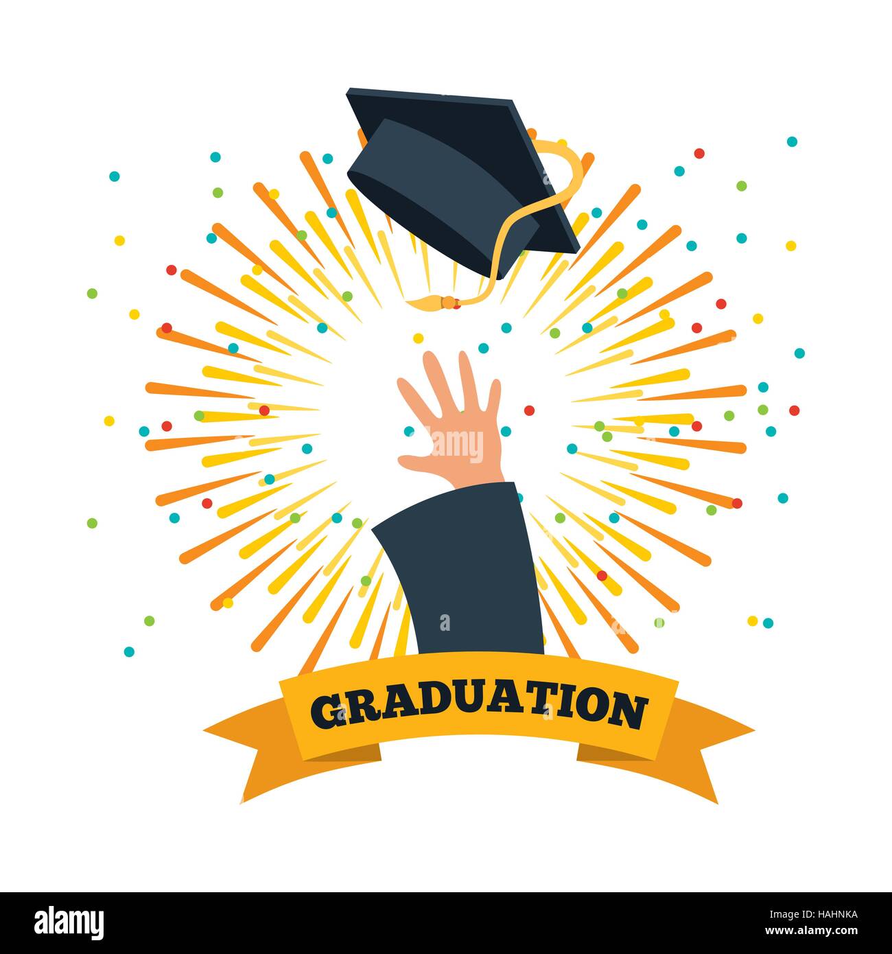 Hand Throwing Graduation Cap