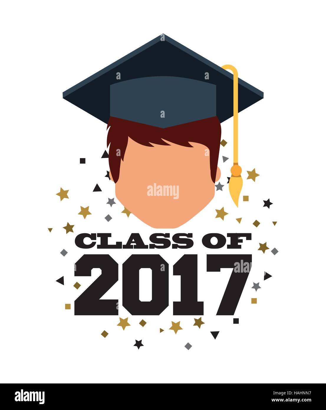 cartoon graduate man icon over white background. colorful design. class ...