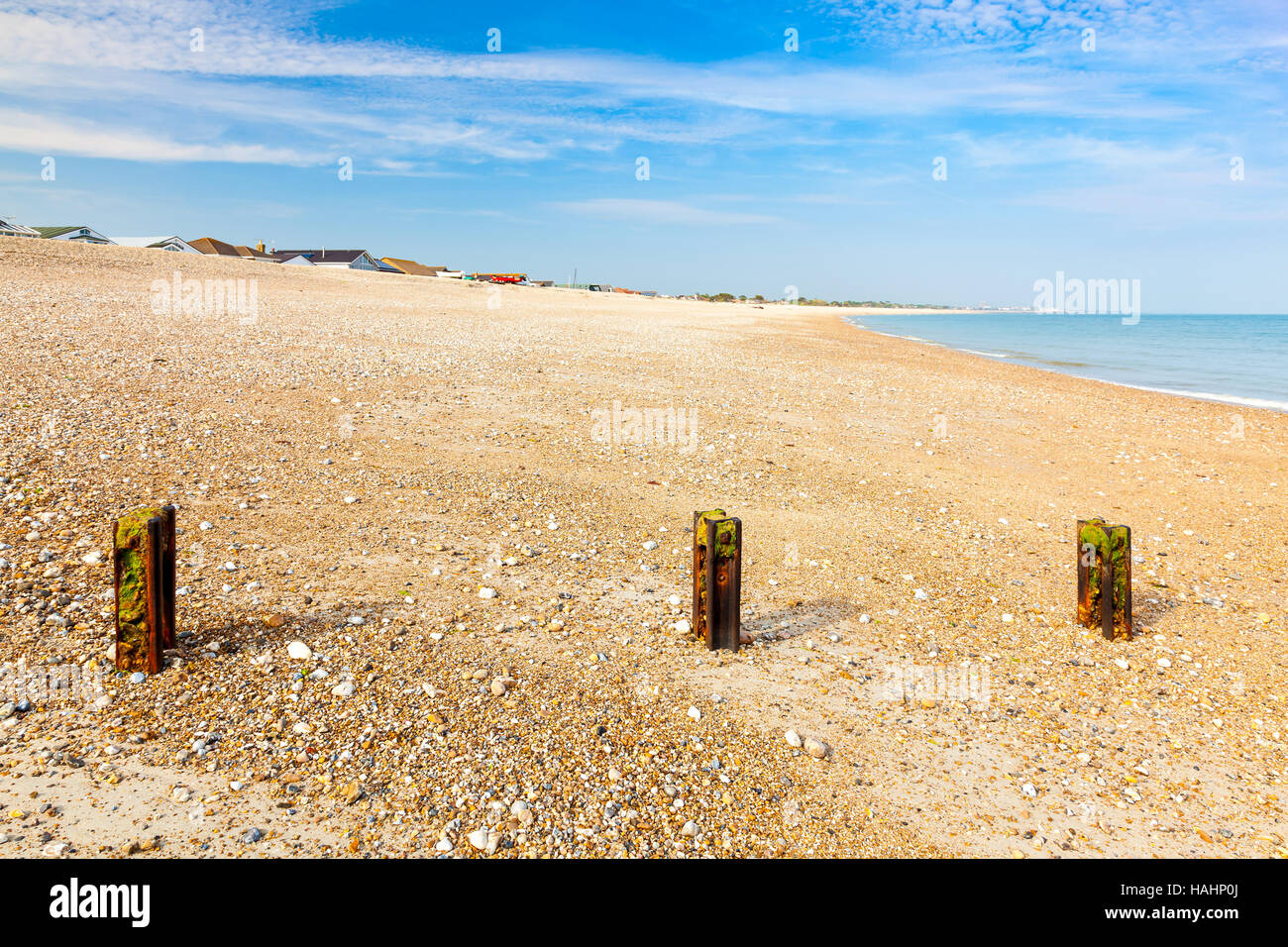 The shingle Pagham beach West Sussex England UK Europe Stock Photo - Alamy