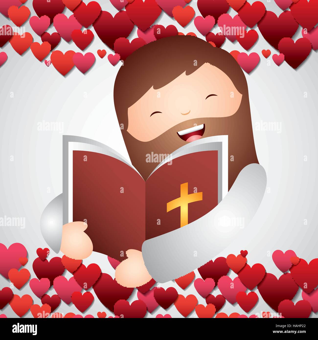 cartoon jesus man over white background, vector illustration eps10 ...