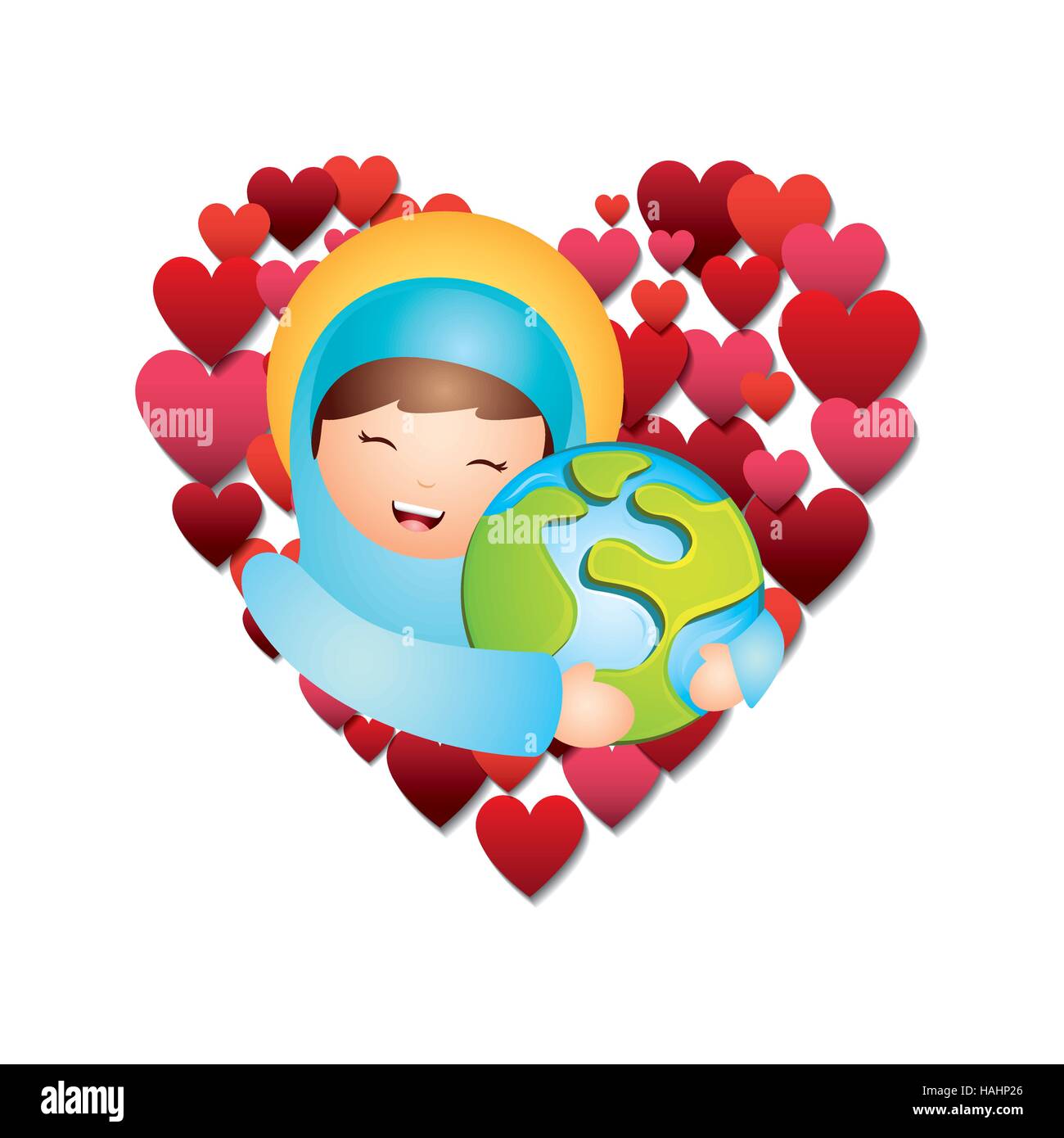 Hugging earth Cut Out Stock Images & Pictures - Alamy