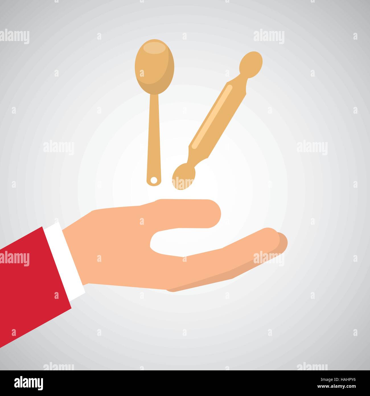bakery cooking hand roller and spoon vector illustration eps 10 Stock ...