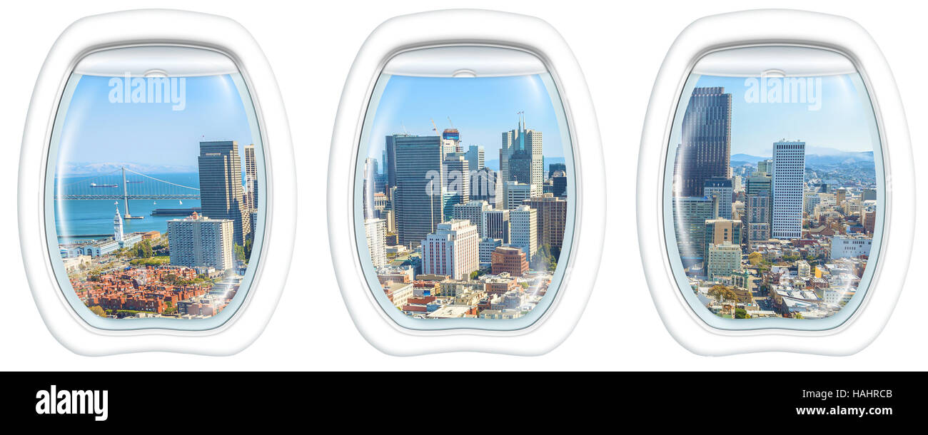 Aerial view of the urban skyline of downtown san francisco Cut Out ...