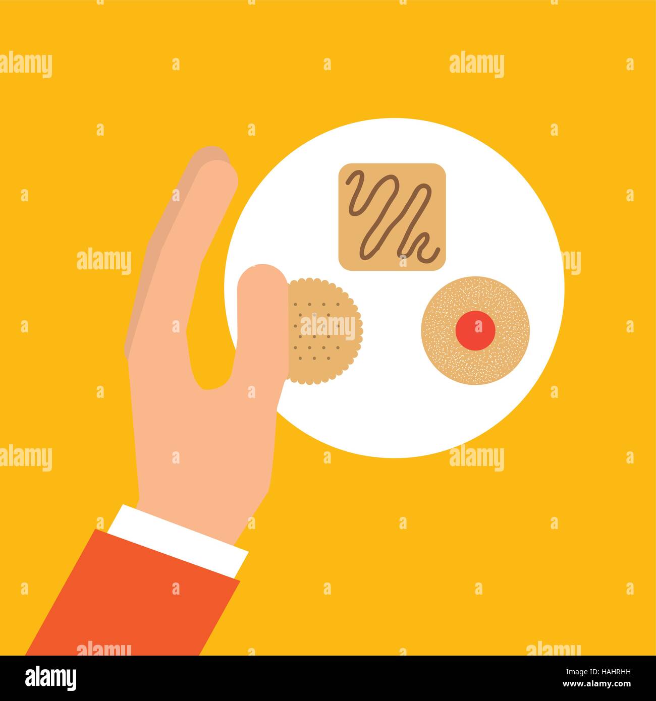 bakery cooking hand delicious cookies vector illustration eps 10 Stock ...