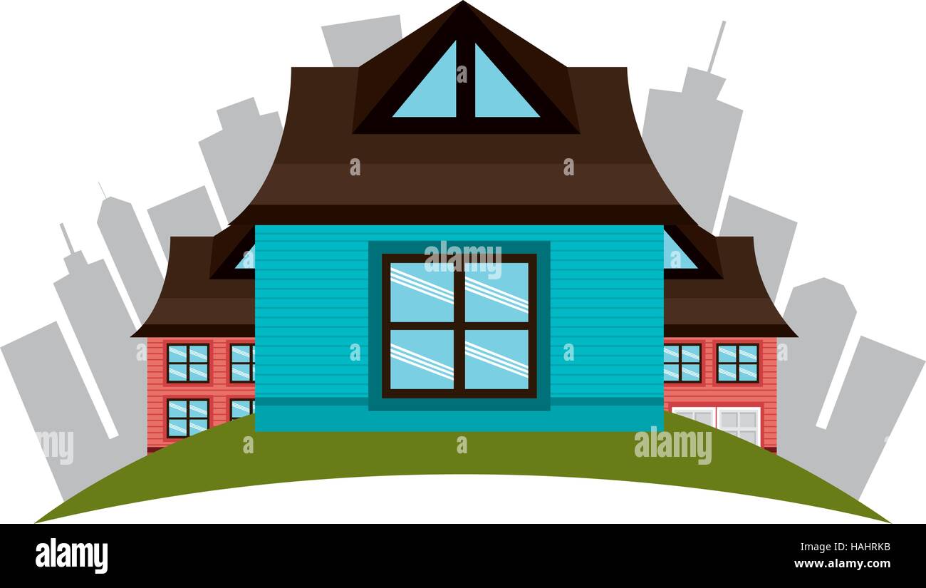 beautiful house exterior icon vector illustration design Stock Vector ...