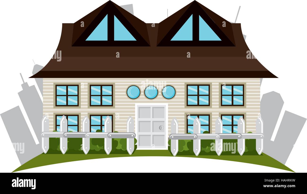 beautiful house exterior icon vector illustration design Stock Vector ...