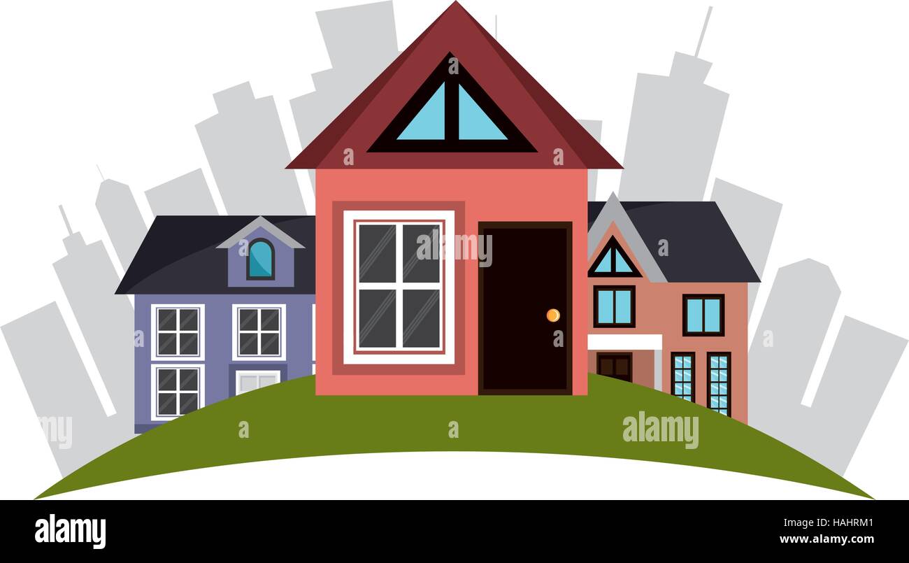 beautiful house exterior icon vector illustration design Stock Vector ...