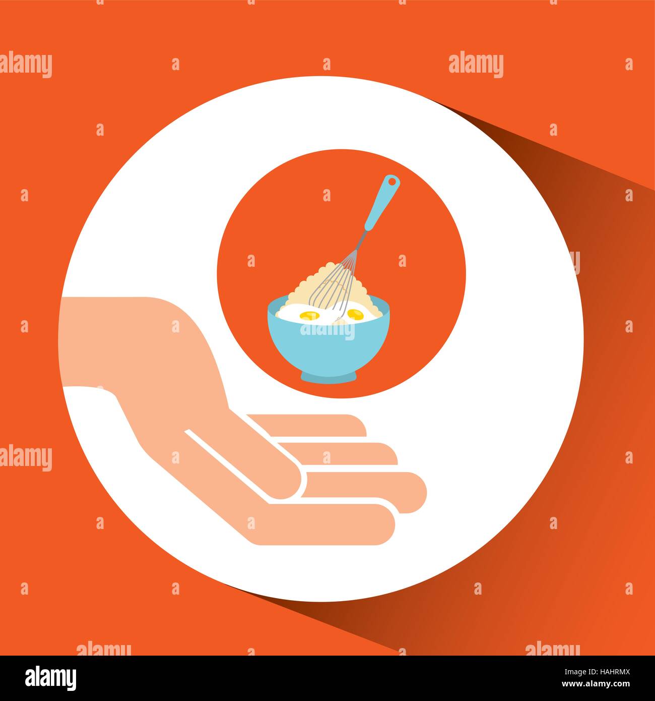 Child hands mixing flour and eggs Stock Vector Images - Alamy