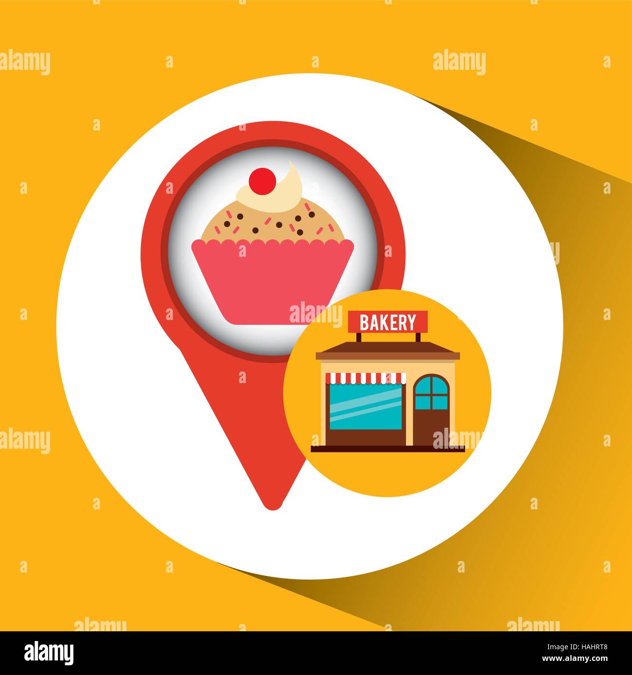 bakery store cupcake dessert vector illustration eps 10 Stock Vector ...