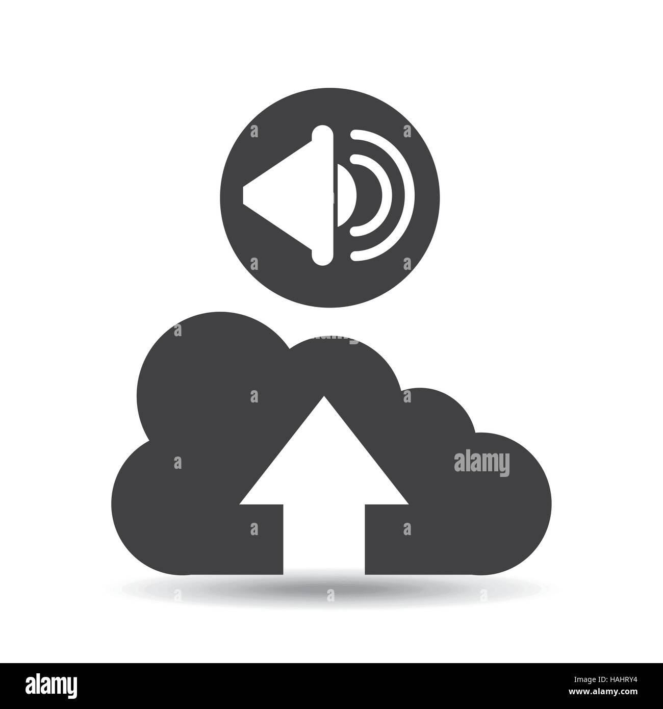 upload cloud sound speaker vector illustration eps 10 Stock Vector ...