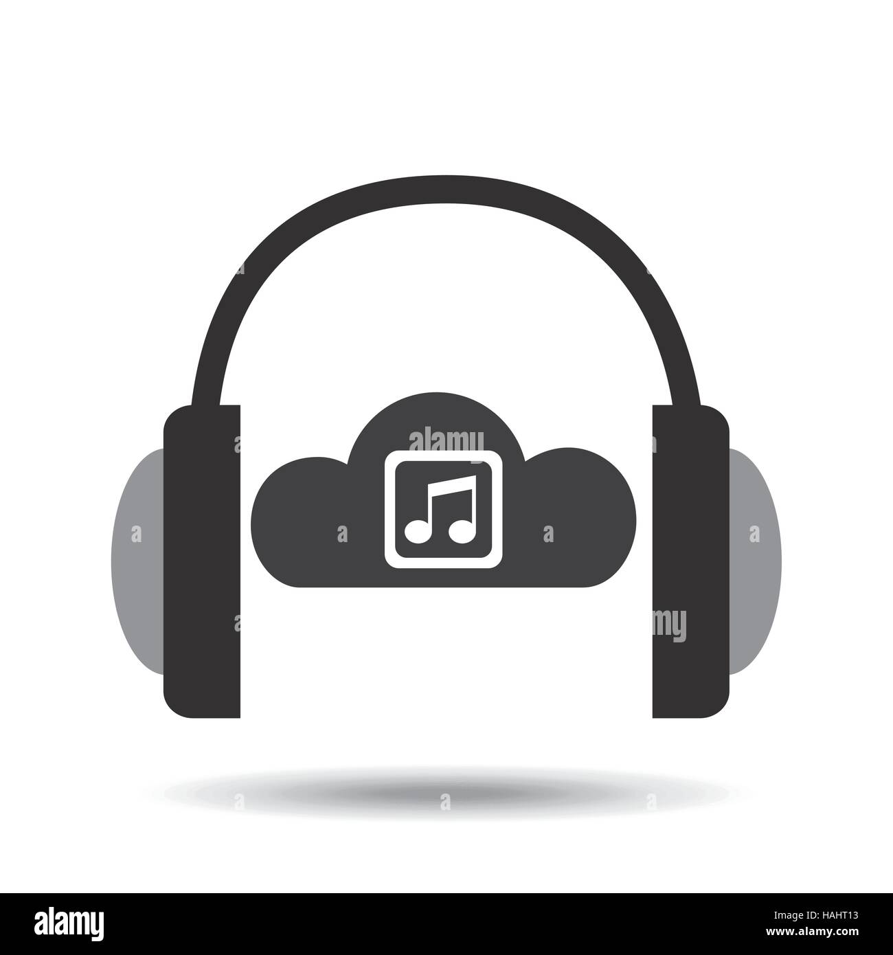 Cloud audio streaming headphone hi-res stock photography and images - Alamy