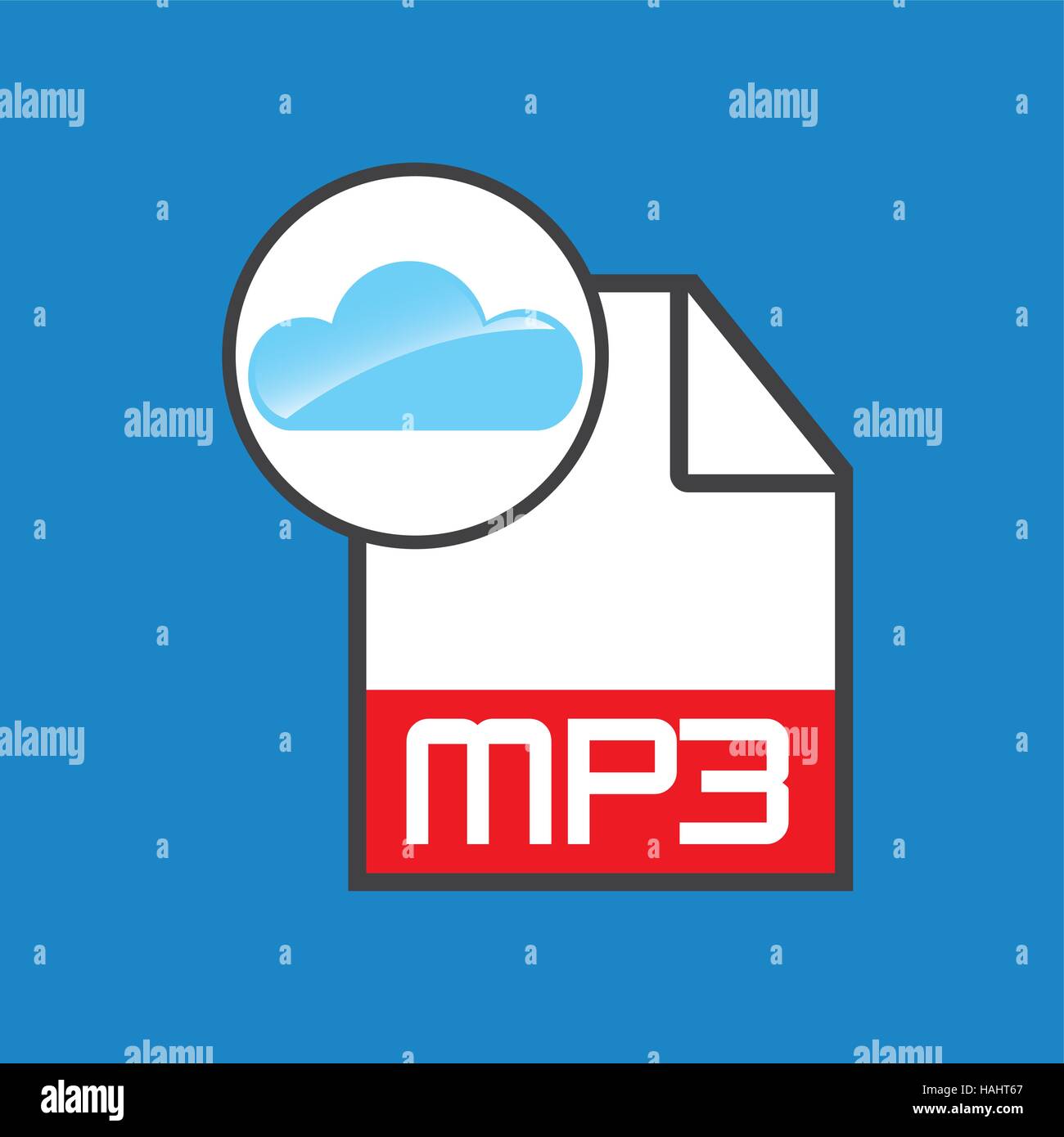 cloud music concept file mp3 vector illustration eps 10 Stock Vector ...