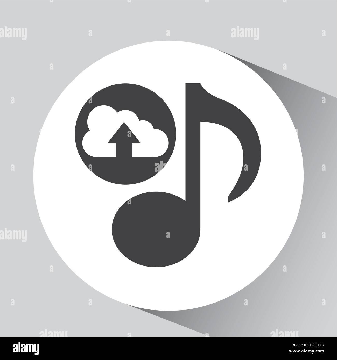 upload cloud sound note music vector illustration eps 10 Stock Vector ...