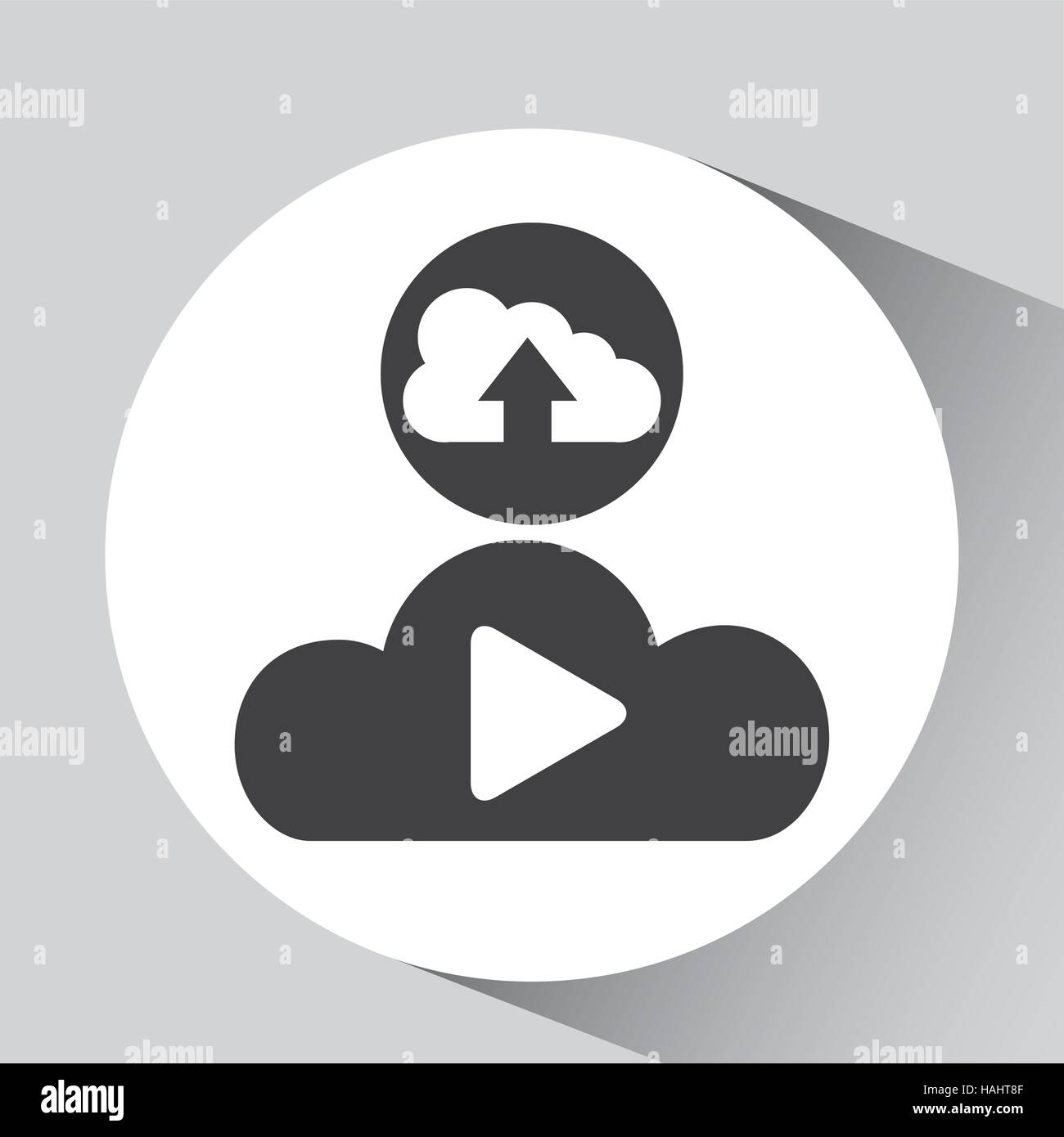 upload cloud sound player vector illustration eps 10 Stock Vector Image ...