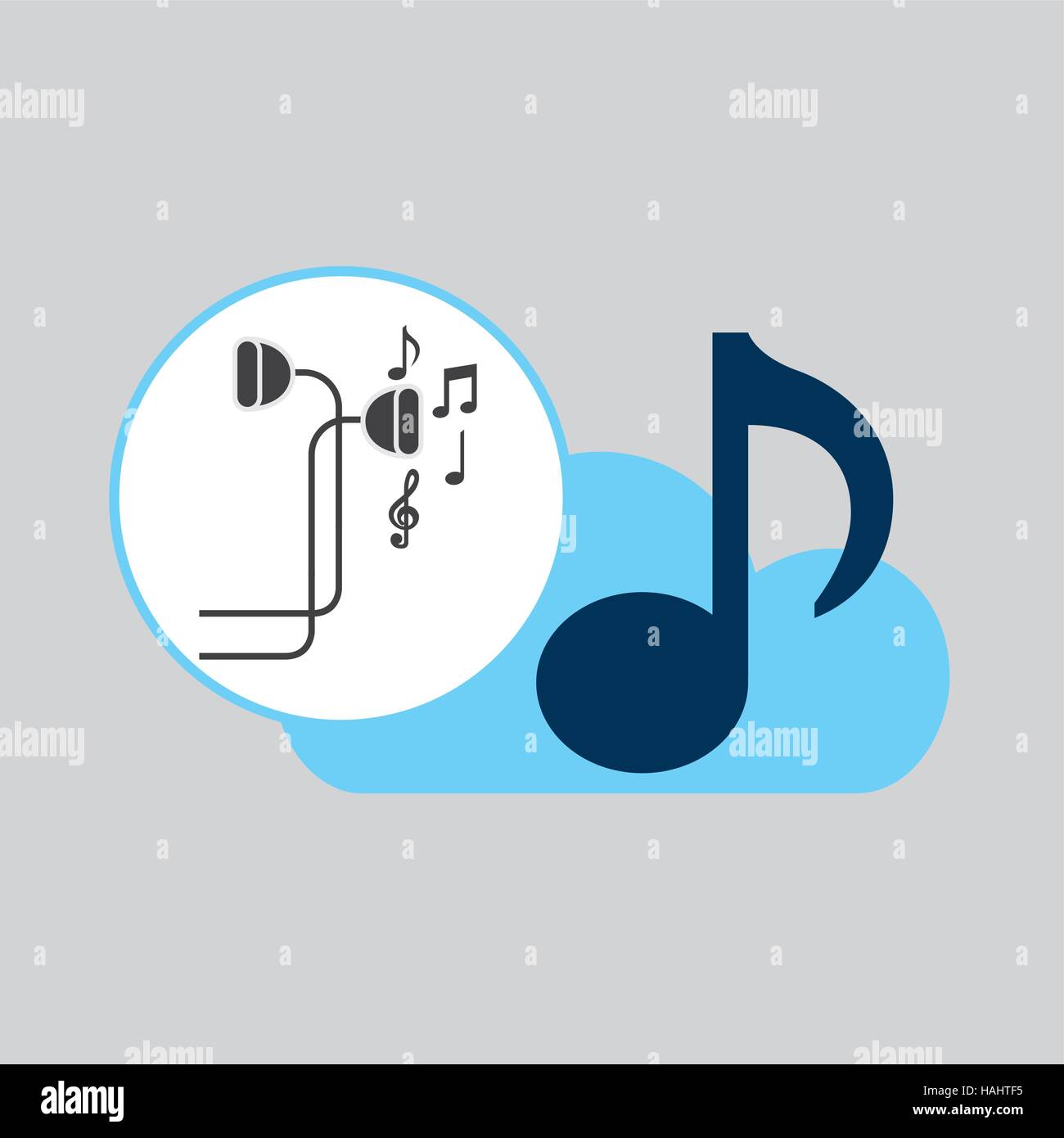 hand hold note music cloud and vector illustration eps 10 Stock Vector ...