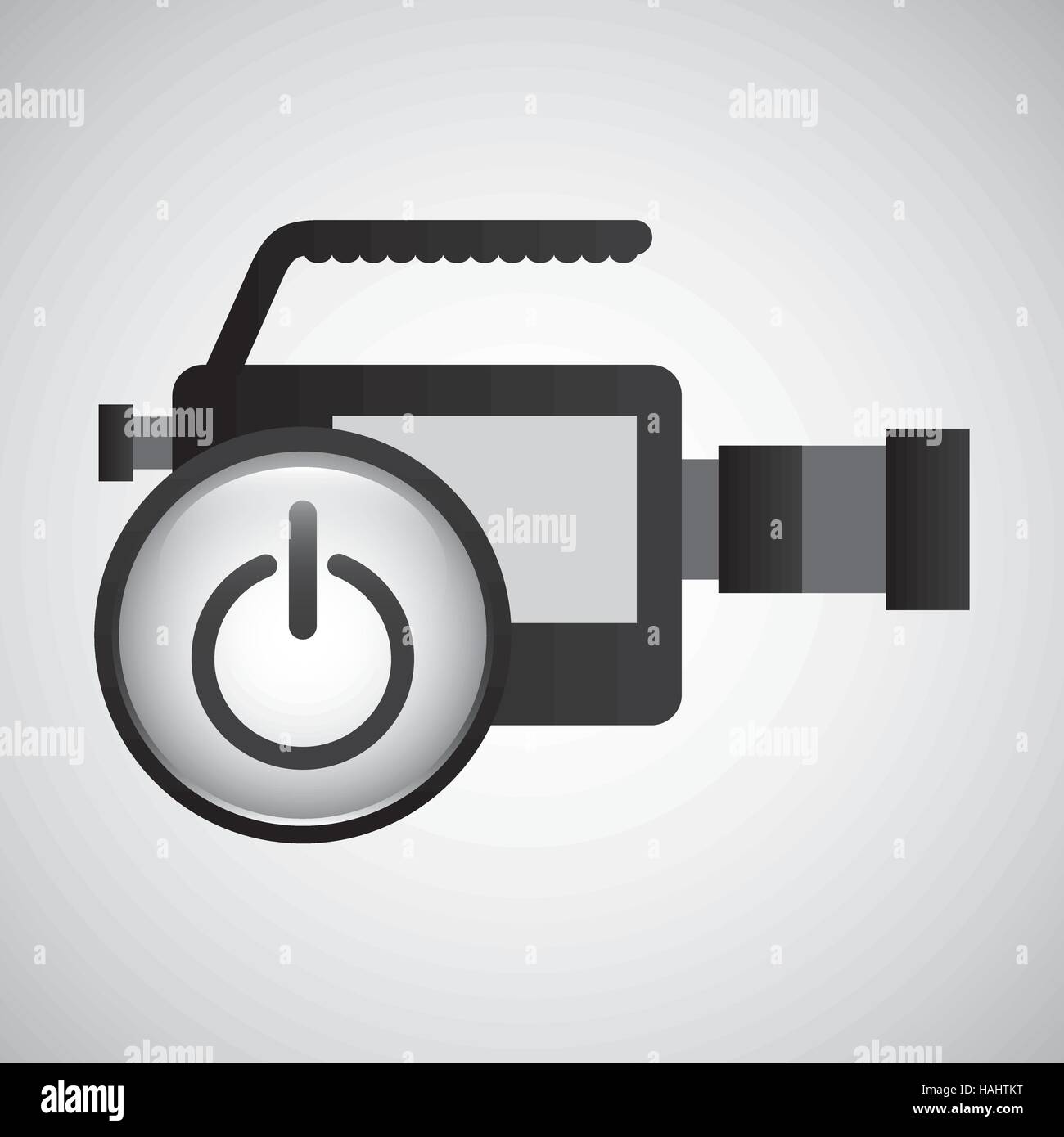 video production concept power button graphic vector illustration eps ...