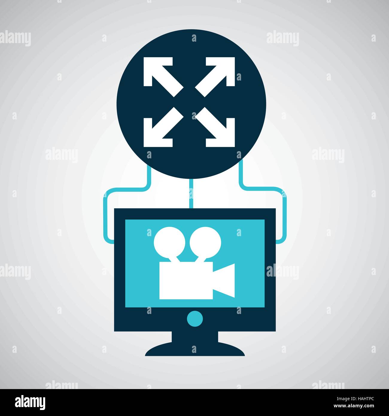 computer connection film screen concept vector illustration eps 10 ...