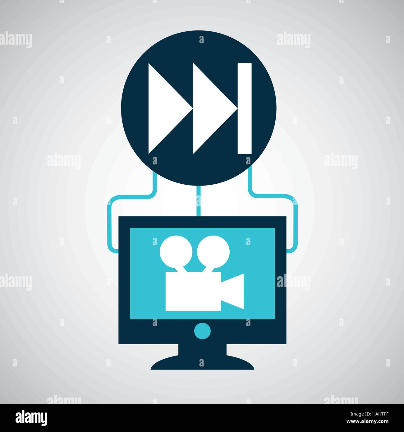 computer connection film forward concept vector illustration eps 10 ...