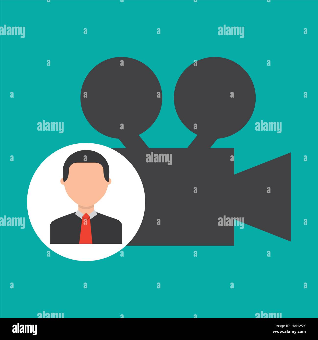 character man movie media vector illustration eps 10 Stock Vector Image ...