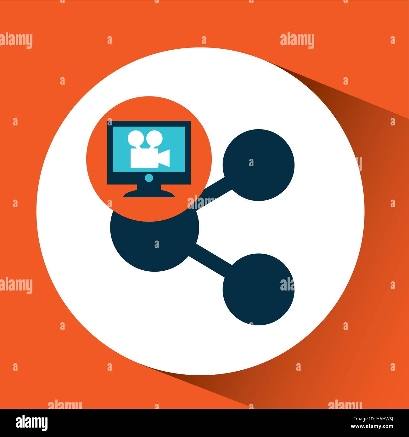 computer connection film sharing concept vector illustration eps 10 ...