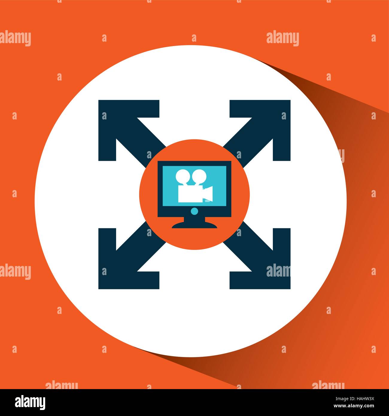 computer connection film screen concept vector illustration eps 10 ...