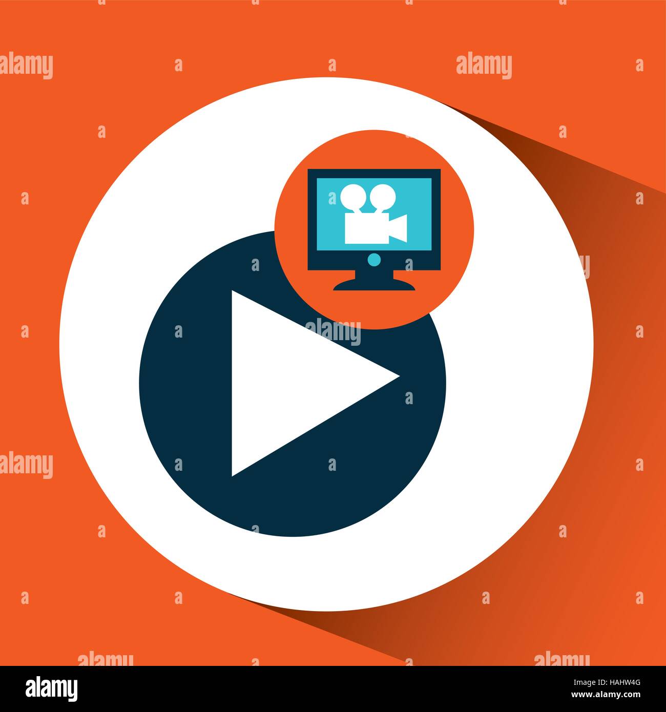 computer connection film player concept vector illustration eps 10 ...