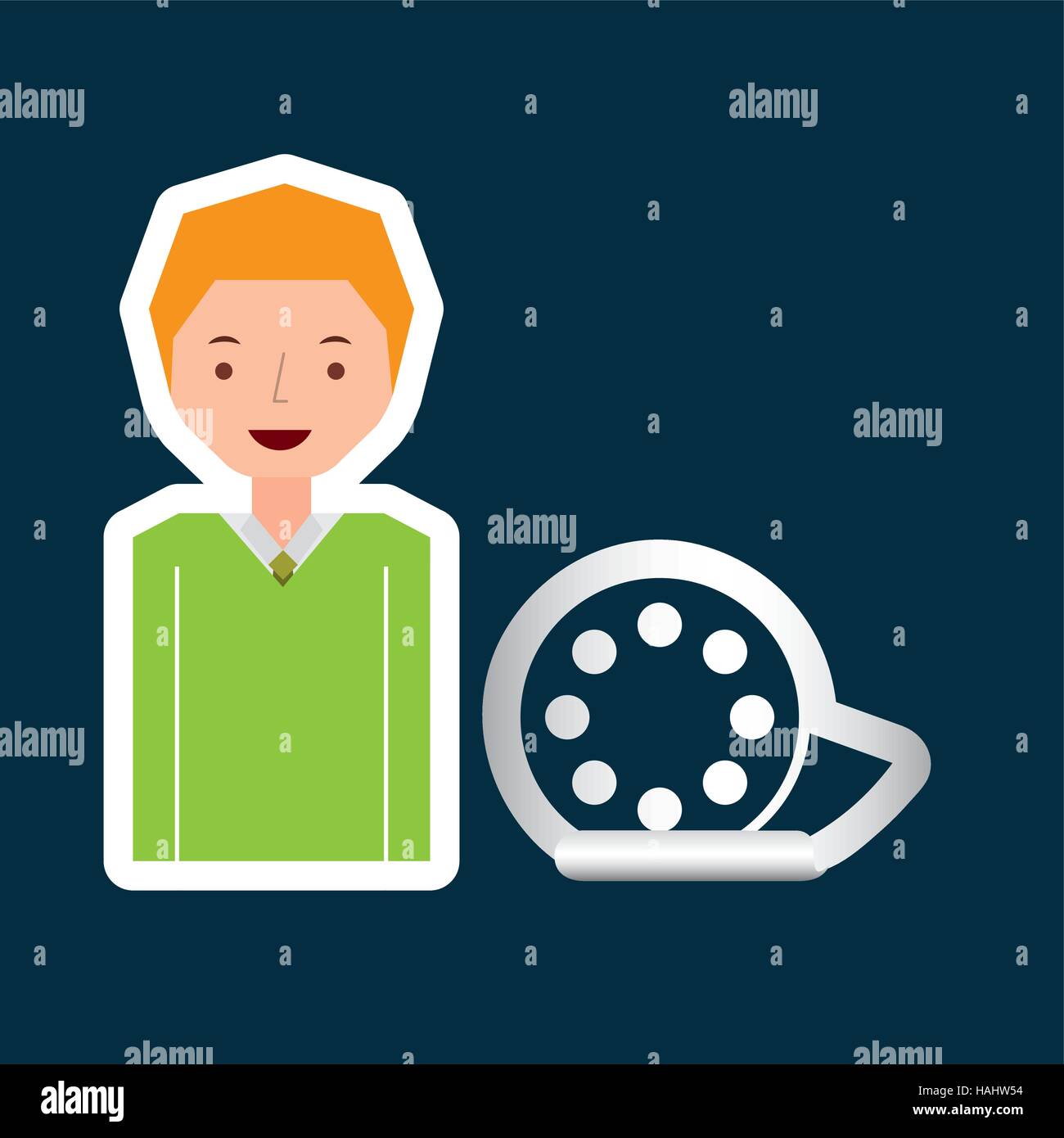 cartoon film reel guy design vector illustration eps 10 Stock Vector ...