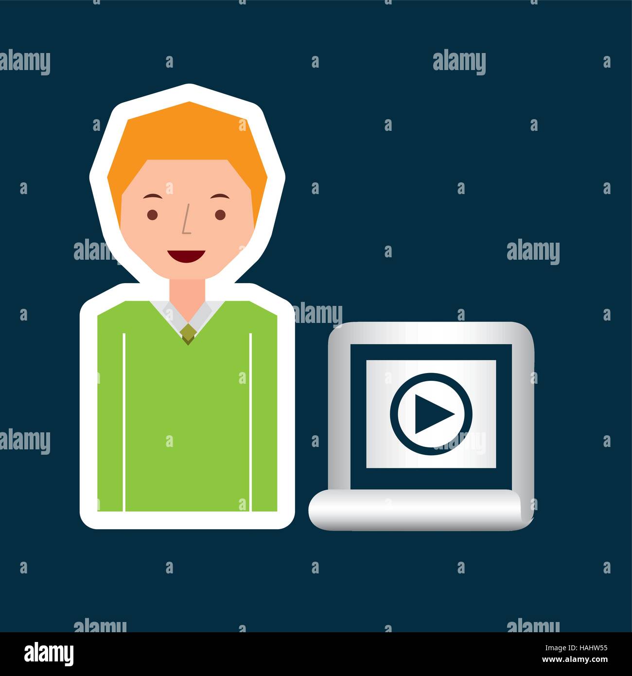Cartoon Movie Button Guy Design High Resolution Stock Photography and ...