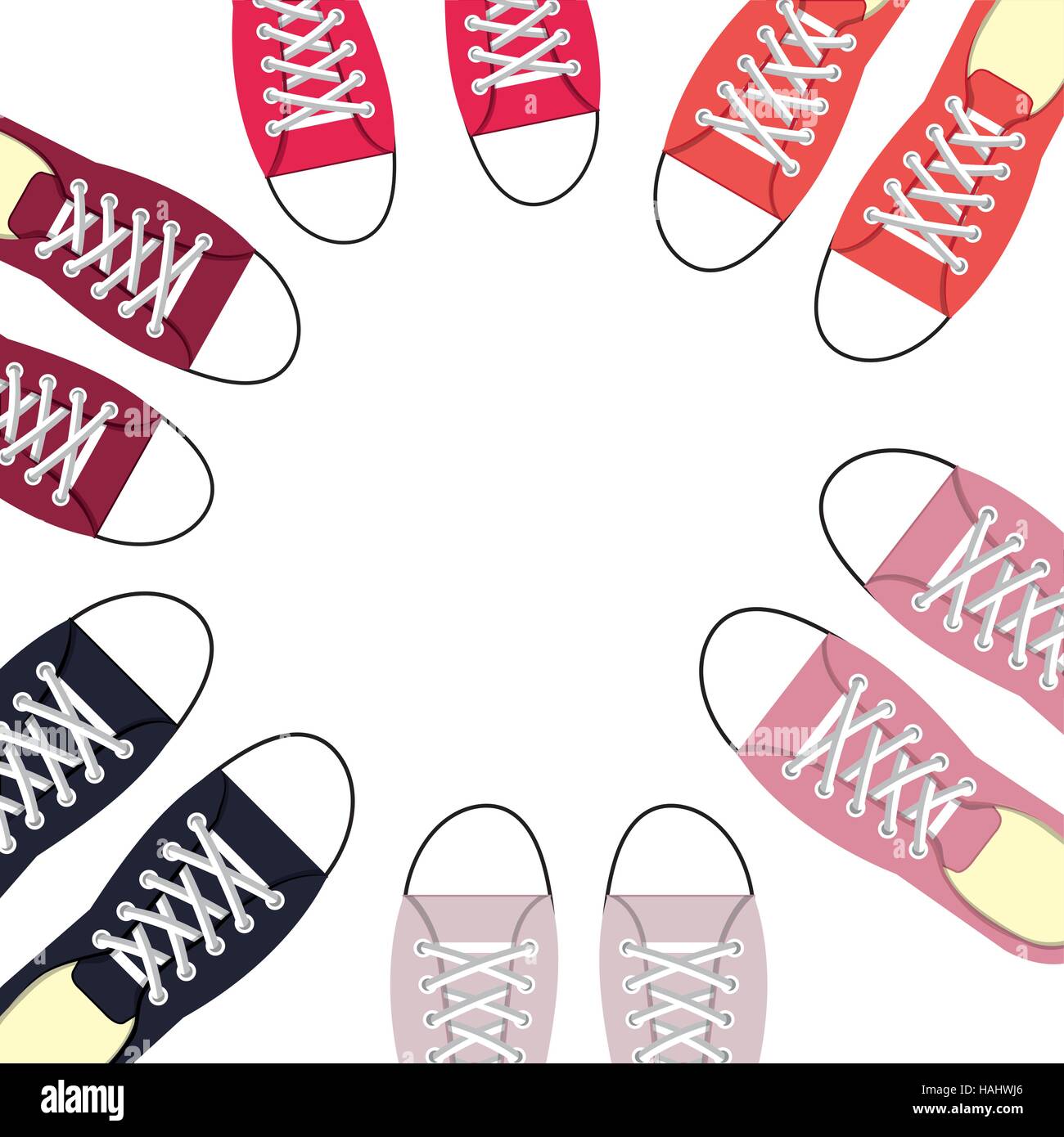 young people fashion shoes vector illustration design Stock Vector ...