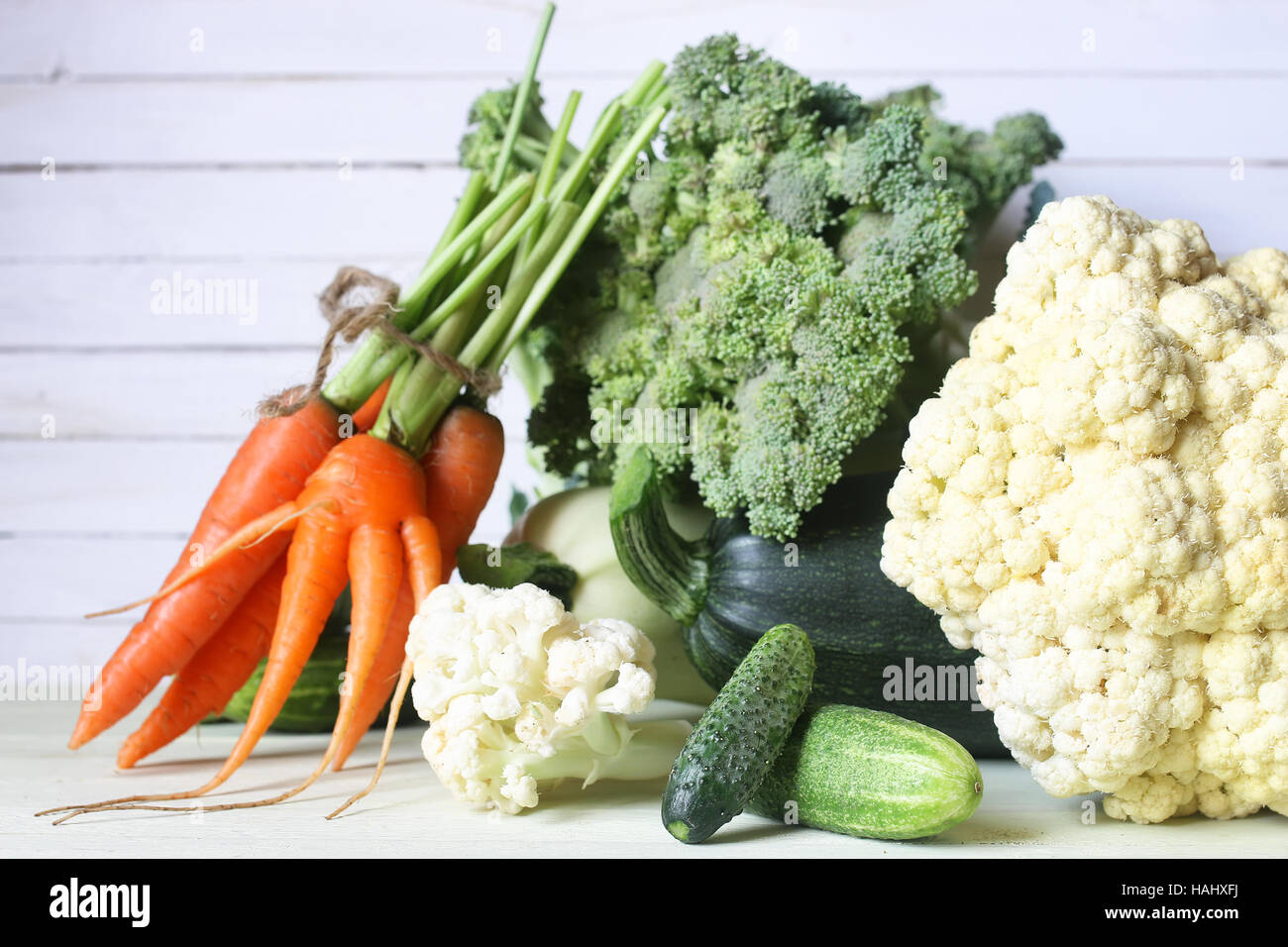 Fresh vegetables rustic wooden background Stock Photo - Alamy