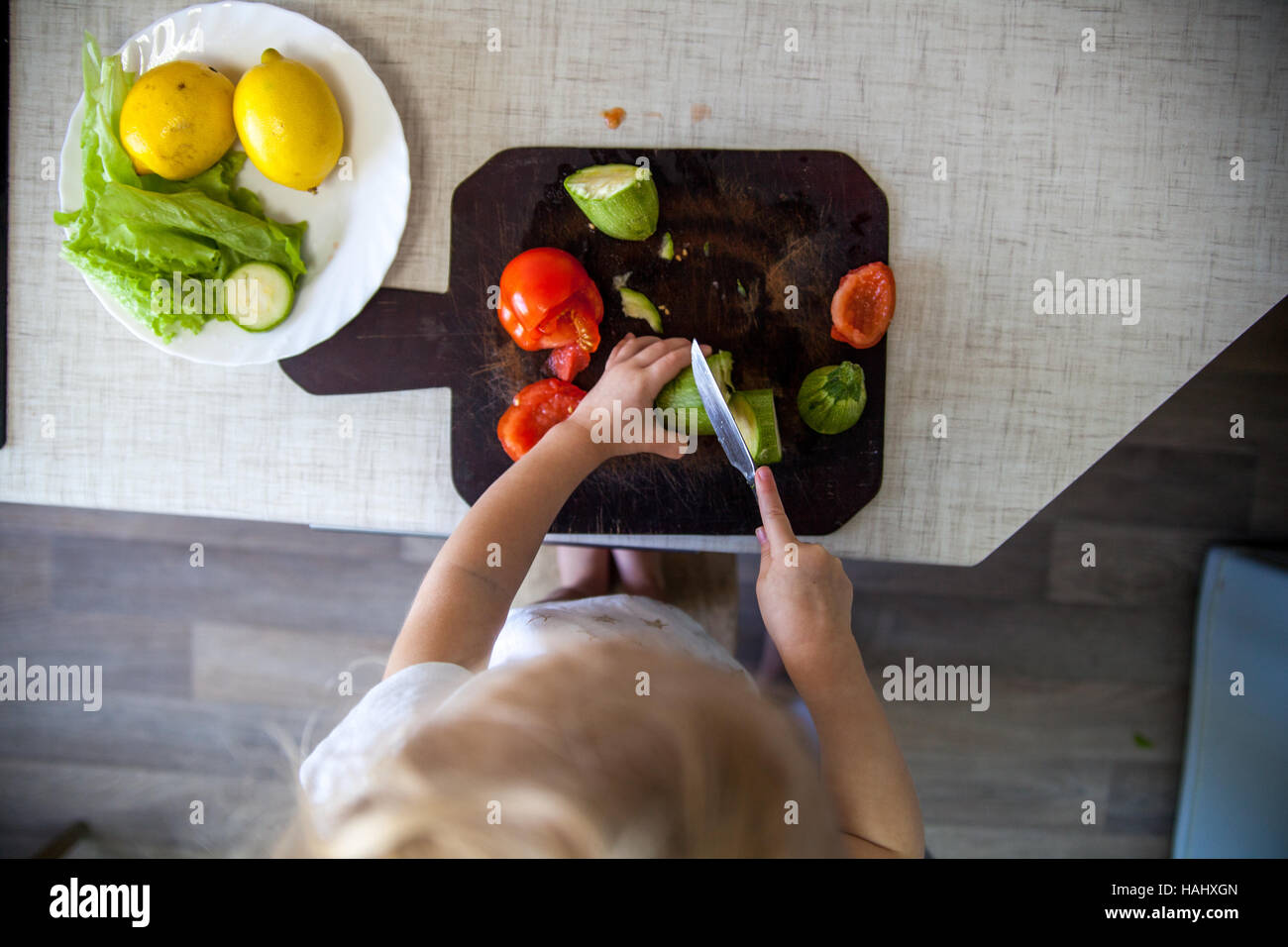 little girl cooking food Stock Photo - Alamy