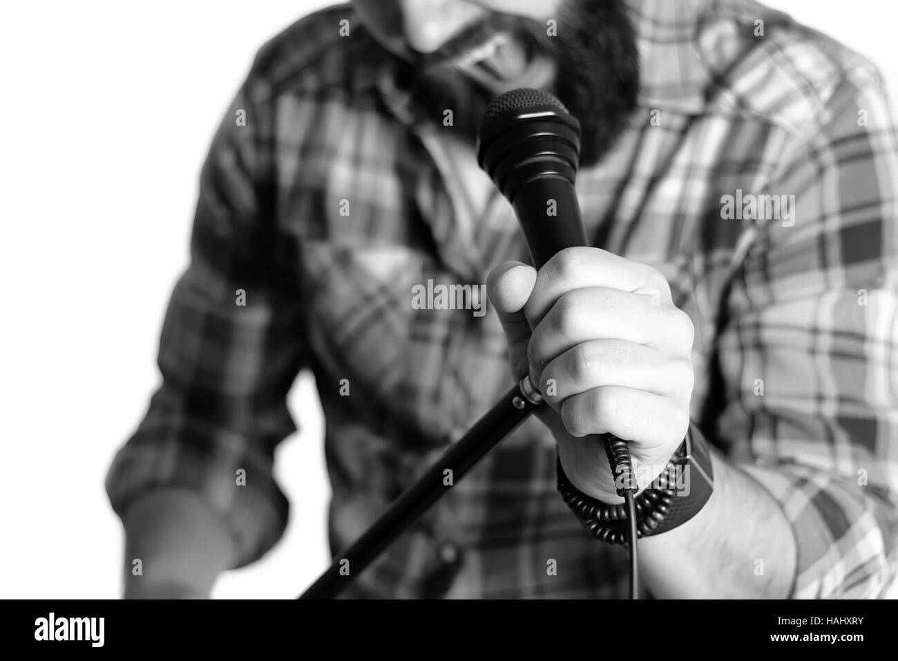 Teen interview microphone hi-res stock photography and images - Alamy