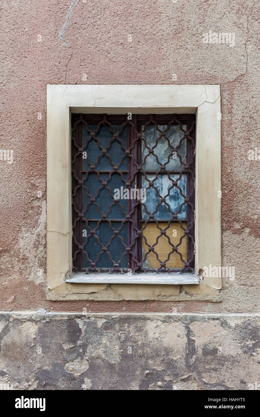 Old, decayed windows on a broken wall Stock Photo - Alamy