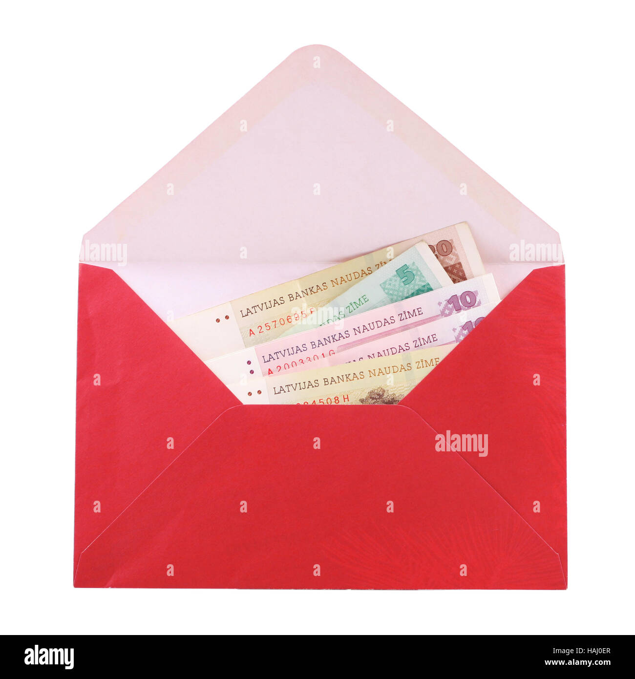 Envelope with money Cut Out Stock Images & Pictures - Alamy