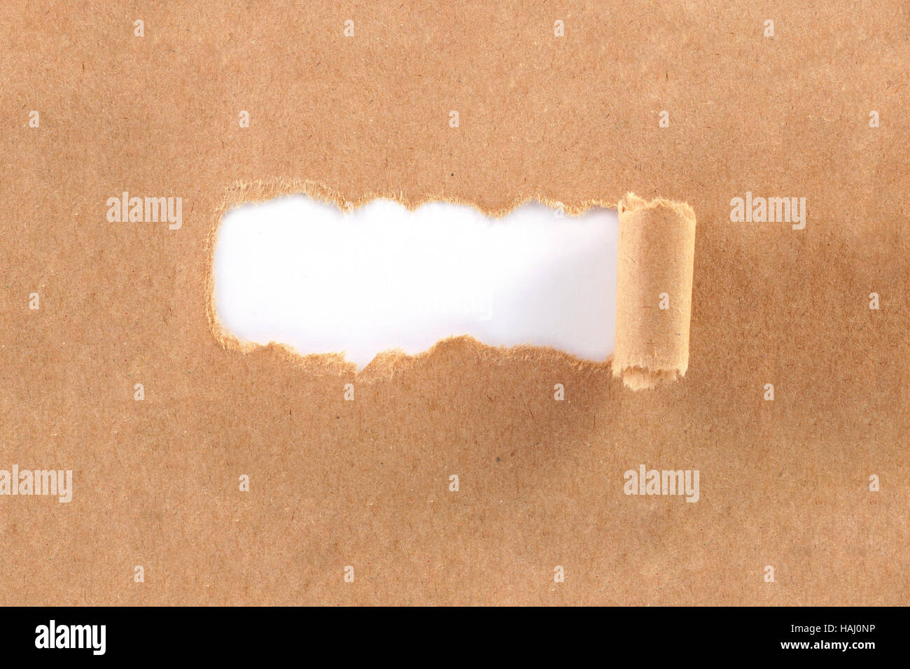 Brown torn paper Stock Photo - Alamy
