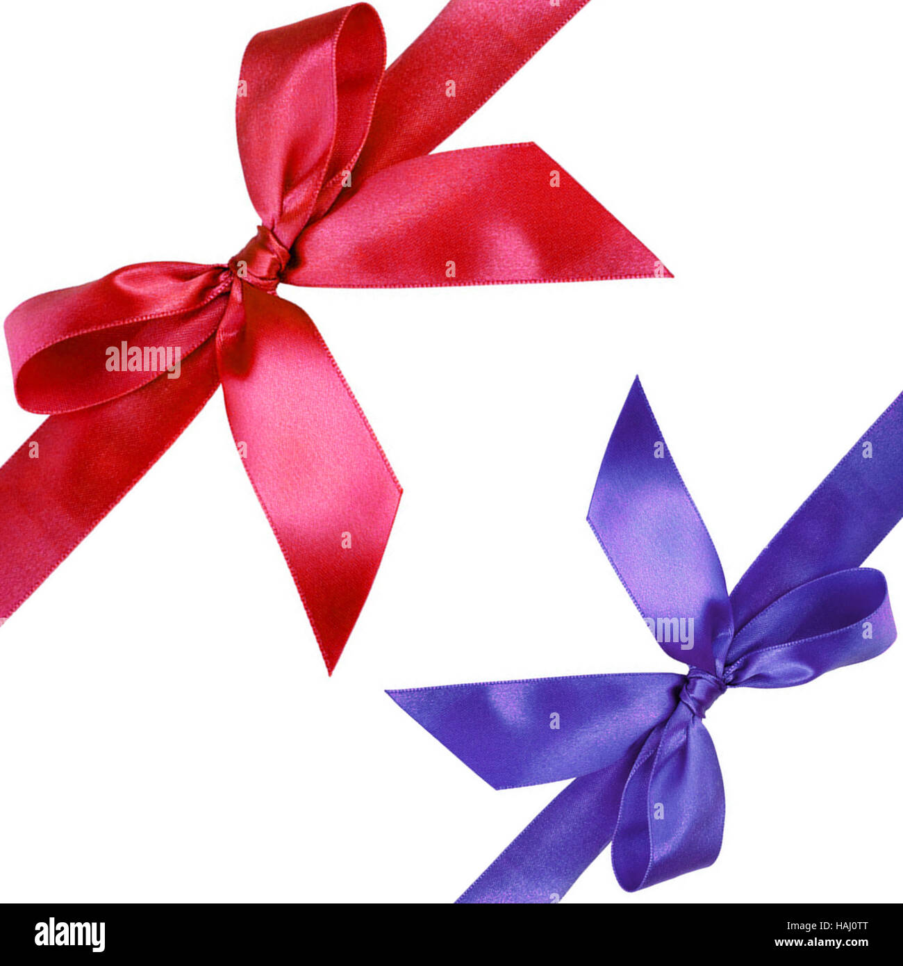 Red and blue ribbons Stock Photo - Alamy