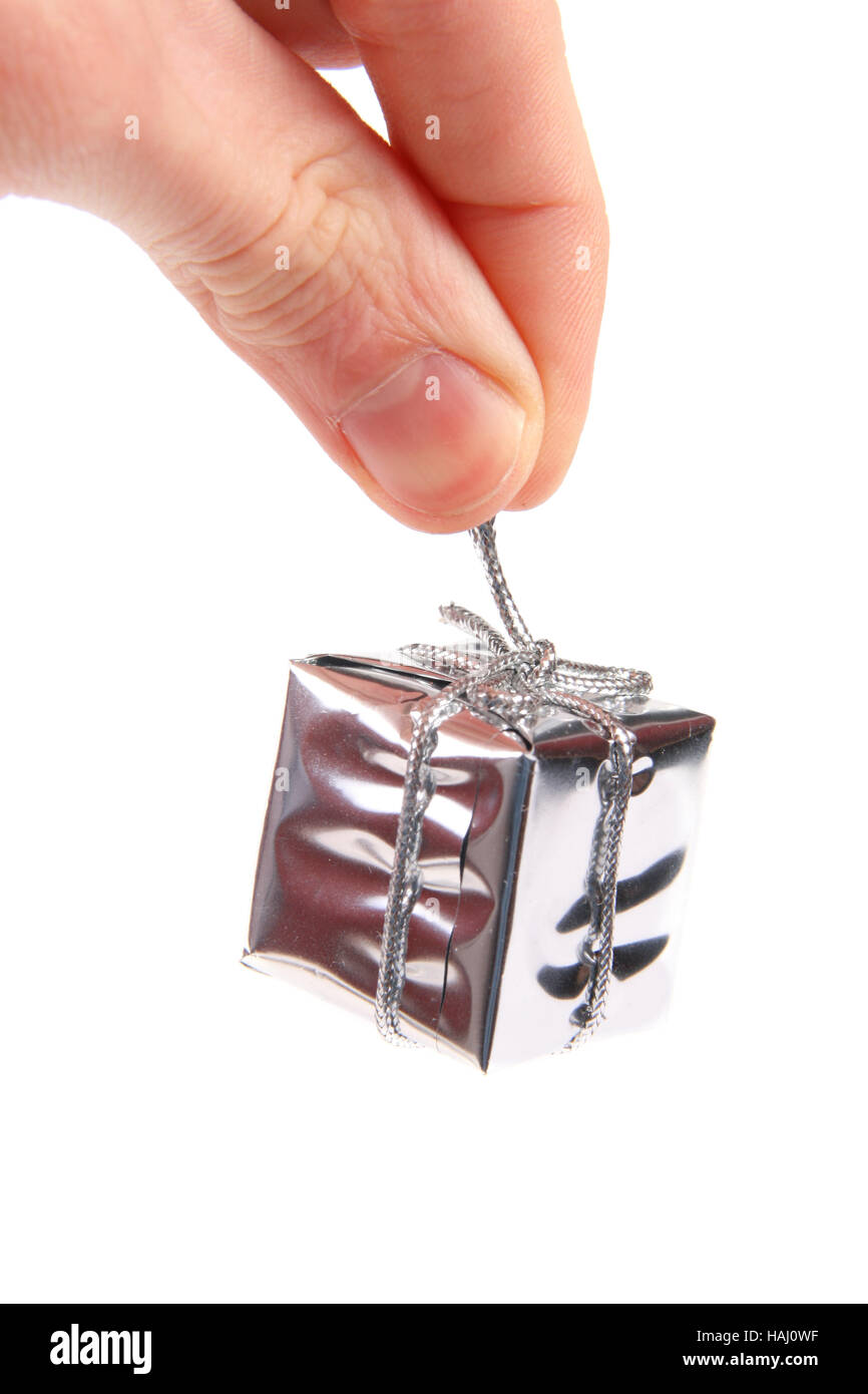 Hand hold small gift Stock Photo - Alamy