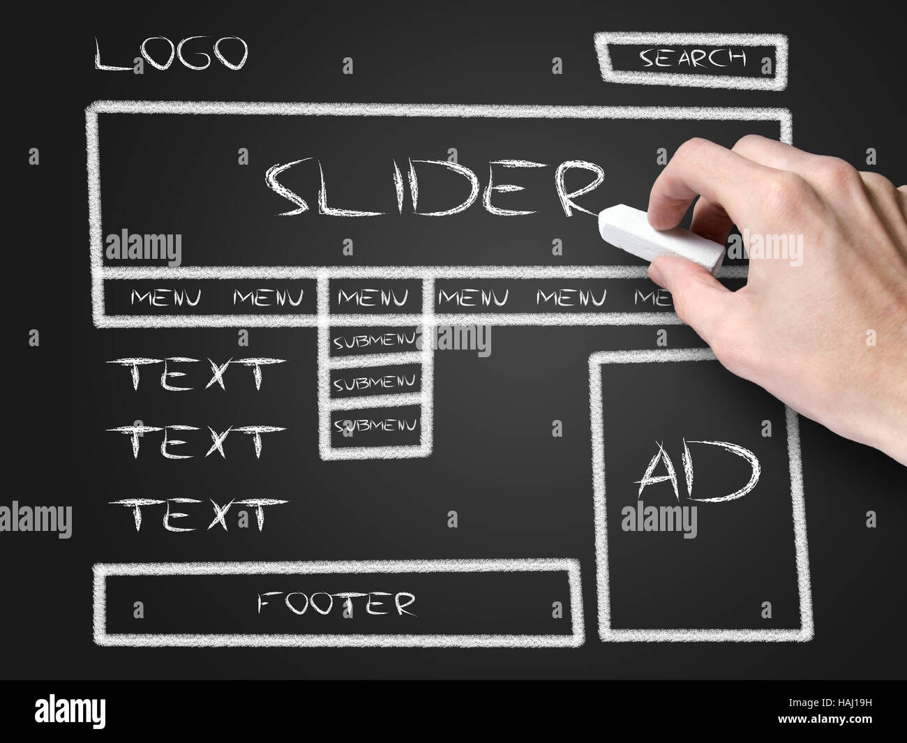 website development sketch Stock Photo - Alamy